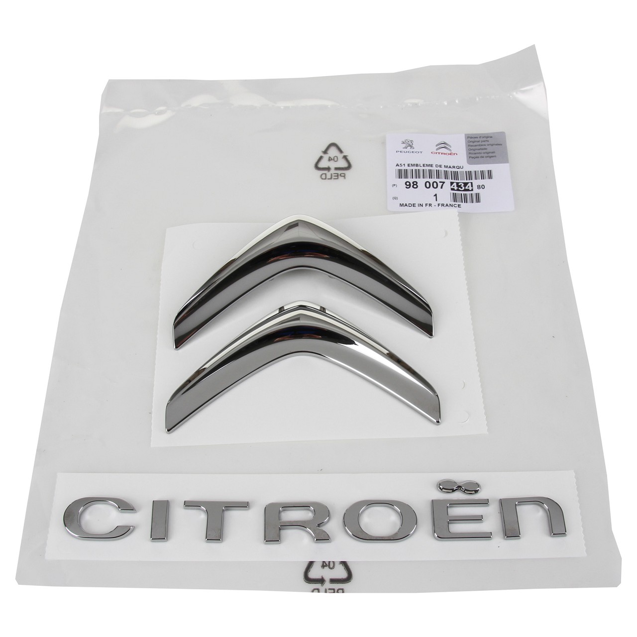 Original CITROEN / PEUGEOT Embleme - 98 007 434 80 | myparto