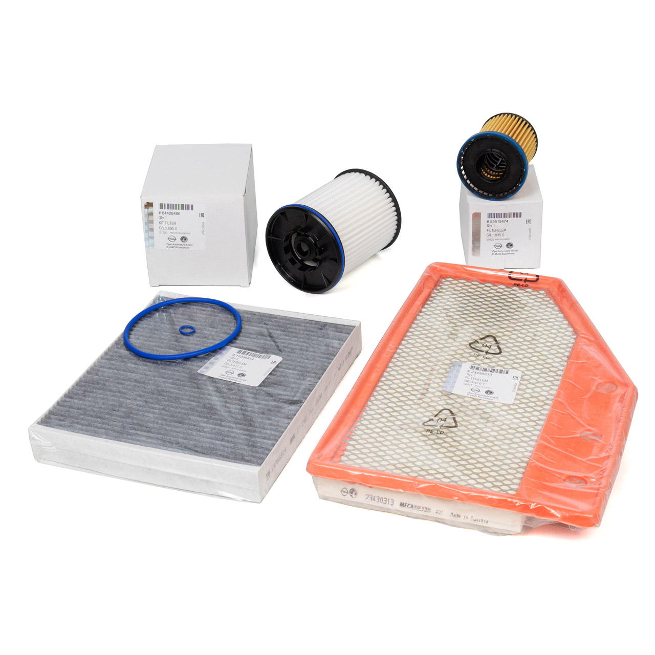 Original OPEL Filter-Sets - 16 844 710 80, 84428486, 23430313, 55515474 ...