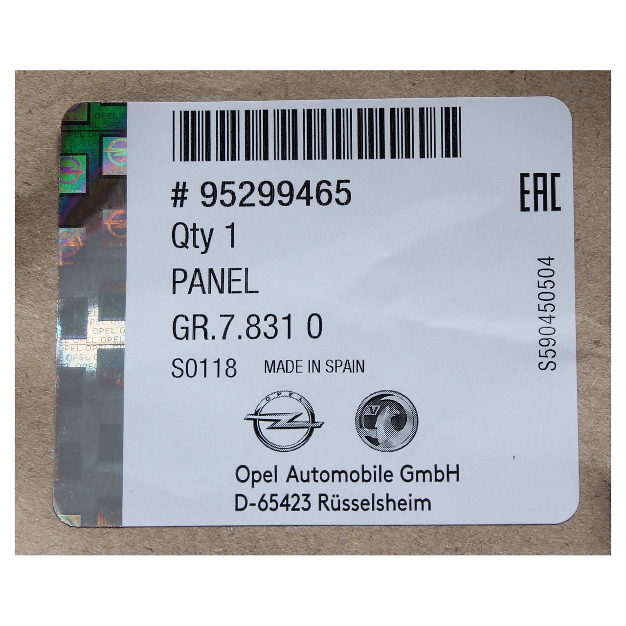 Original OPEL Stoßstangen / Träger - 95299465 | myparto