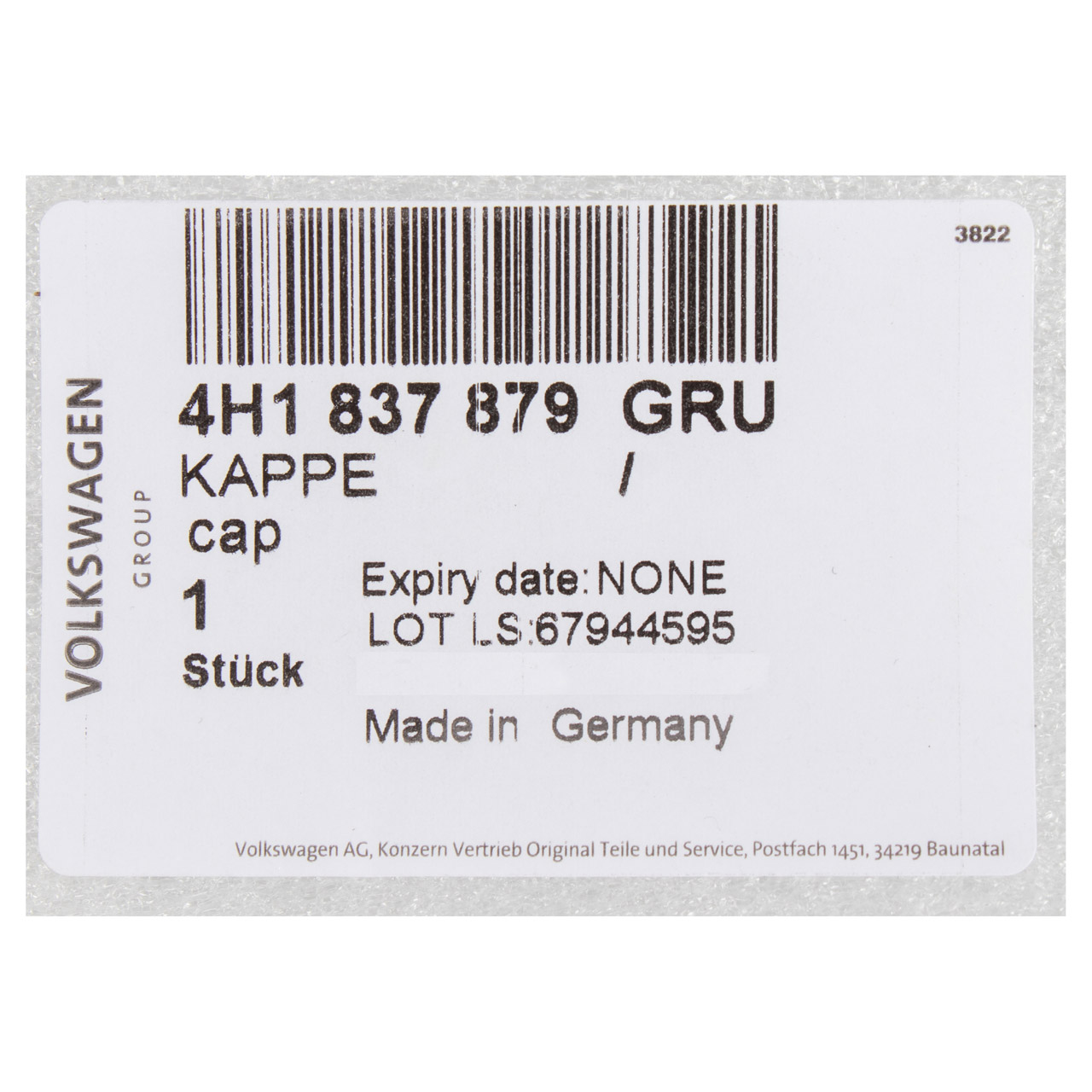 Original AUDI Car door handles - 4H1 837 879 GRU | myparto