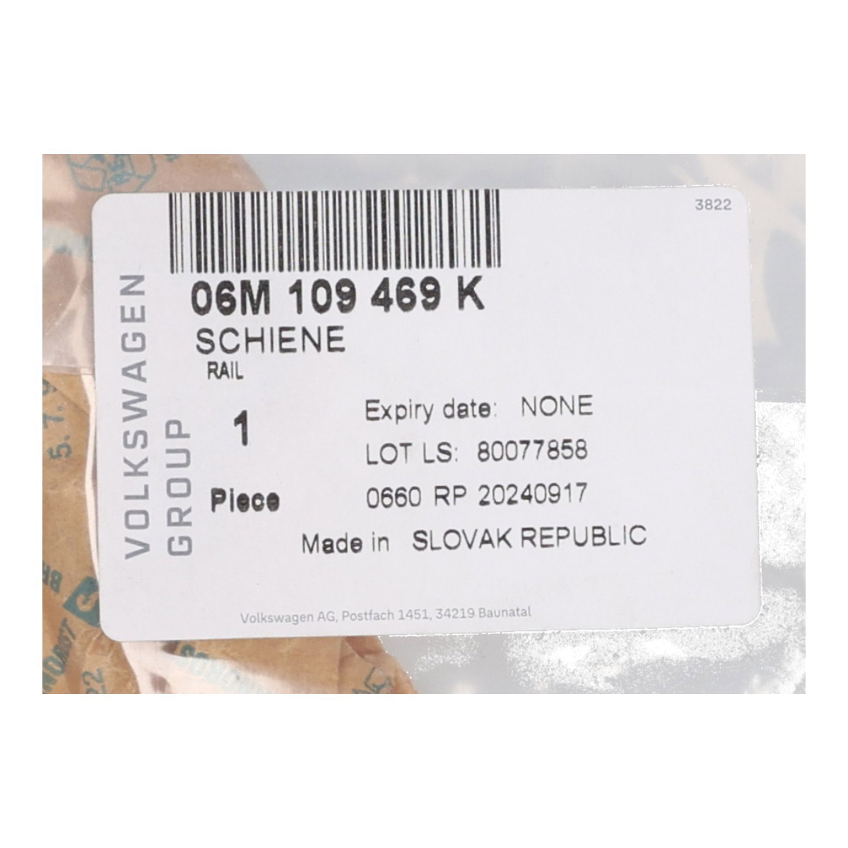 Original VOLKSWAGEN Timing chains - 06M 109 469 K | myparto
