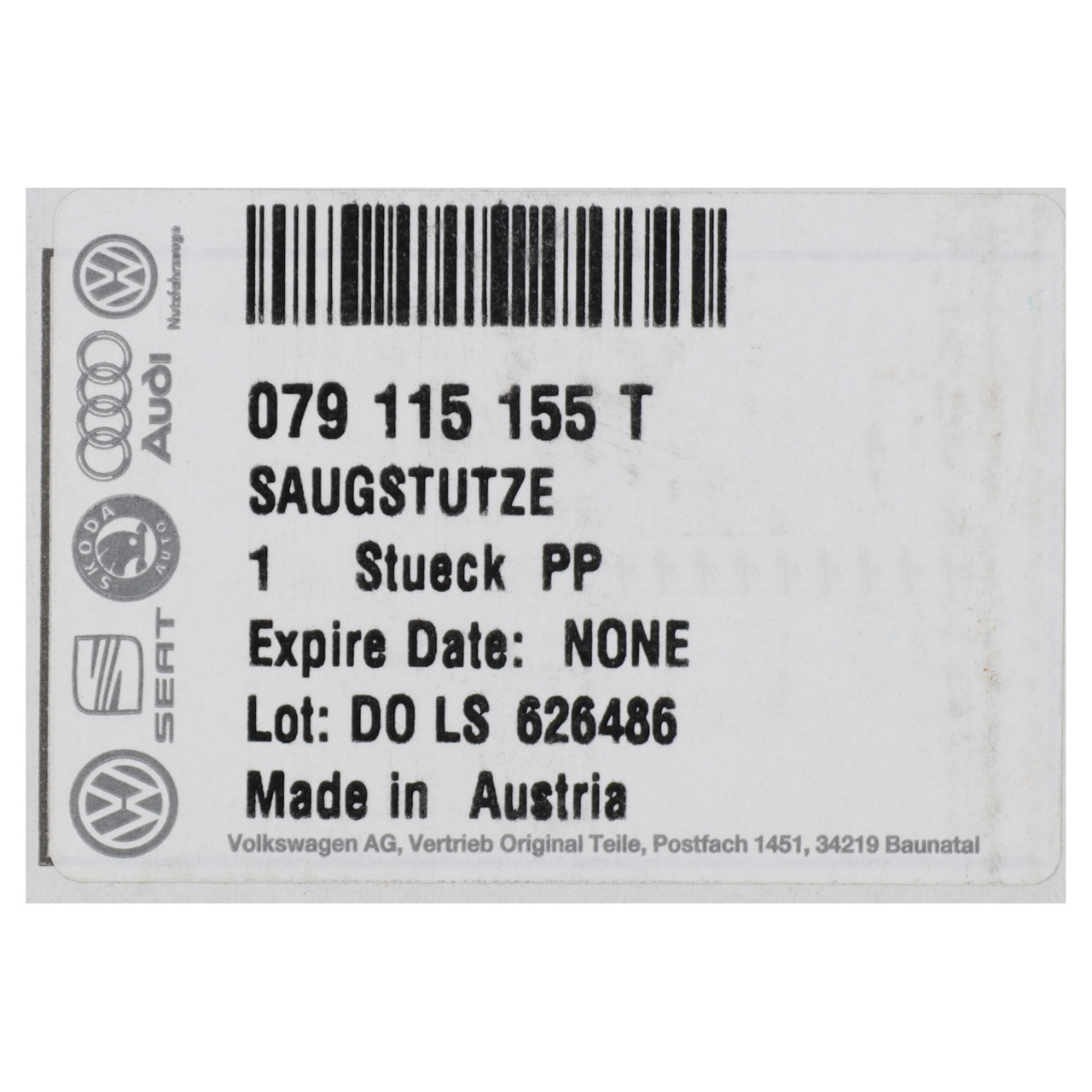 Original VOLKSWAGEN Entlüftungsschläuche - 079 115 155 T | myparto