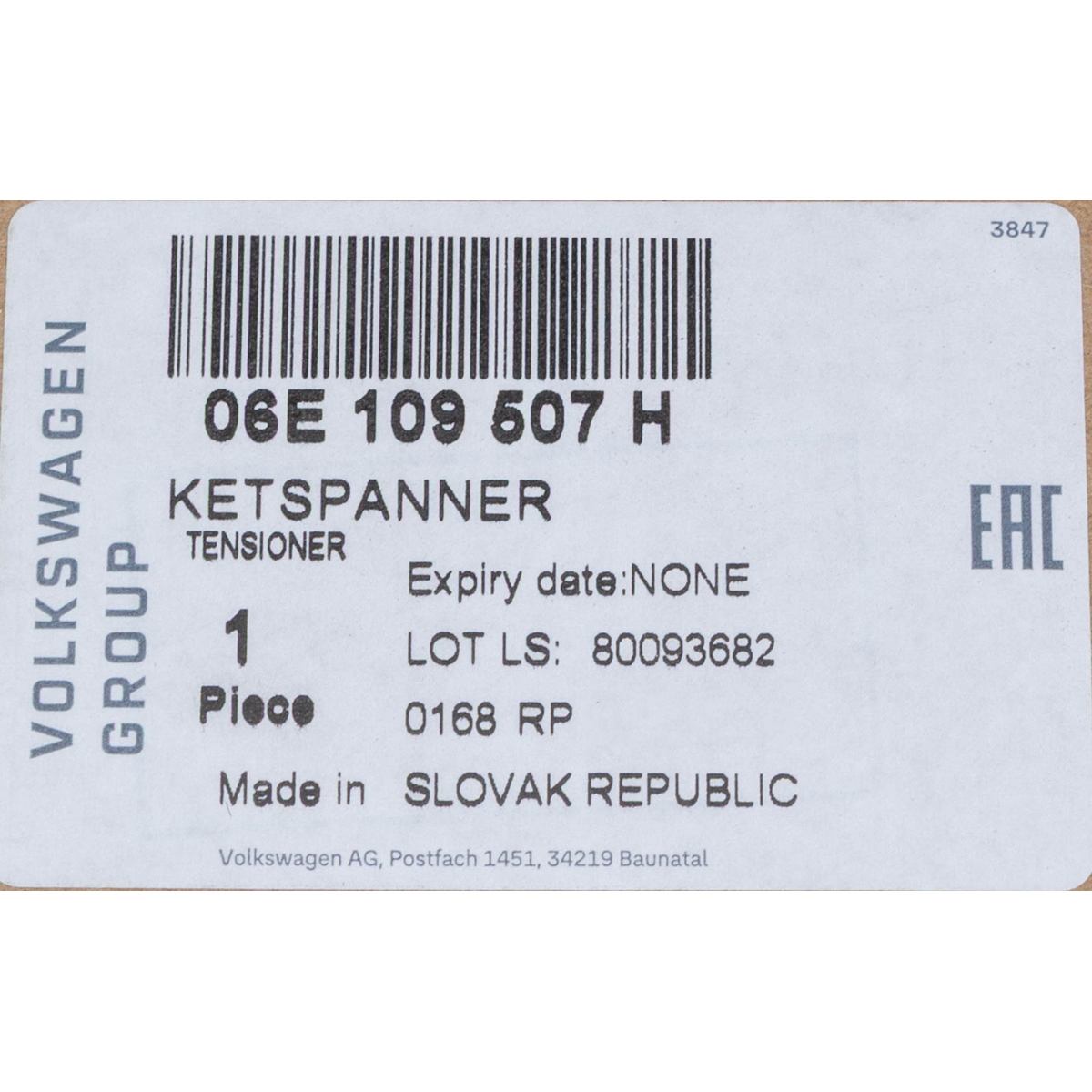 Original VOLKSWAGEN Steuerketten - 06E 109 507 H | myparto