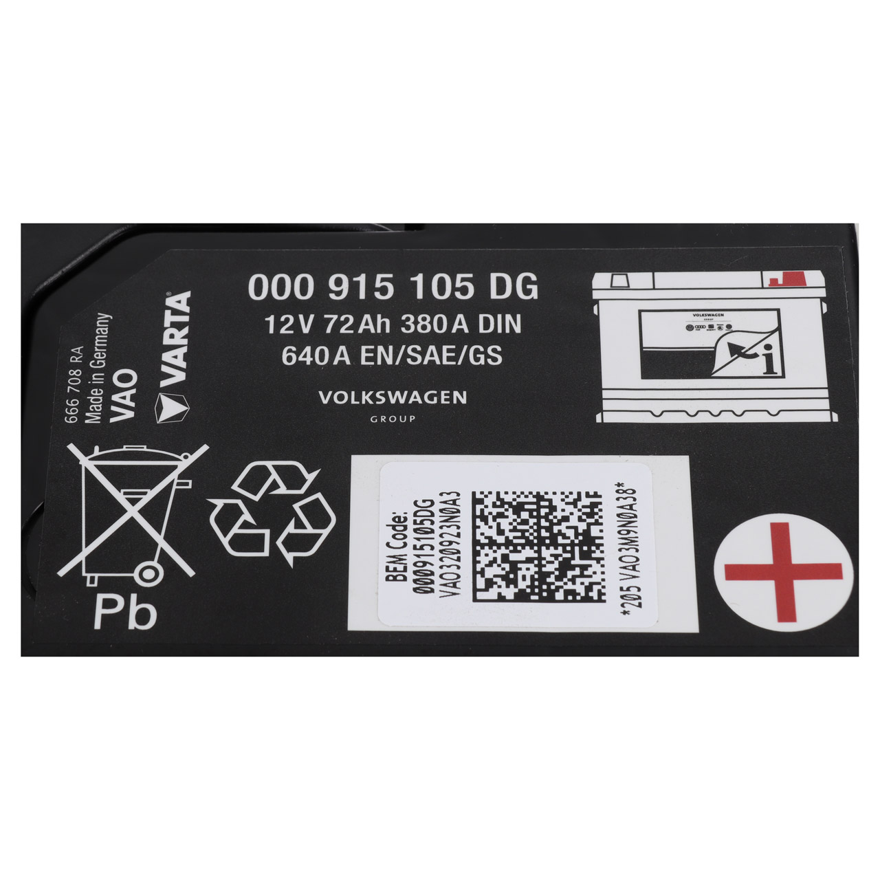 Original VOLKSWAGEN Autobatterien - 000 915 089 F | myparto