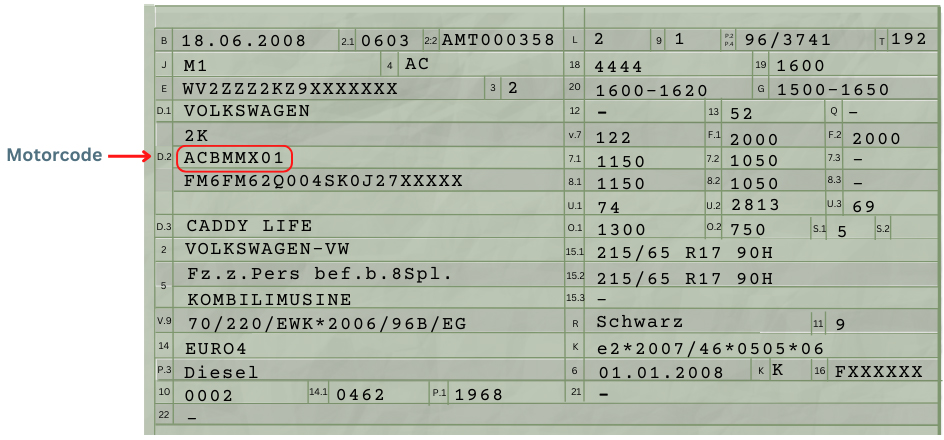 PR-Nummern und Motorcodes zur Ersatzteilsuche nutzen | myparto PR-Nummern und Motorcodes zur Ersatzteilsuche nutzen | myparto